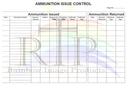 Ammunition Issue Control – My Website